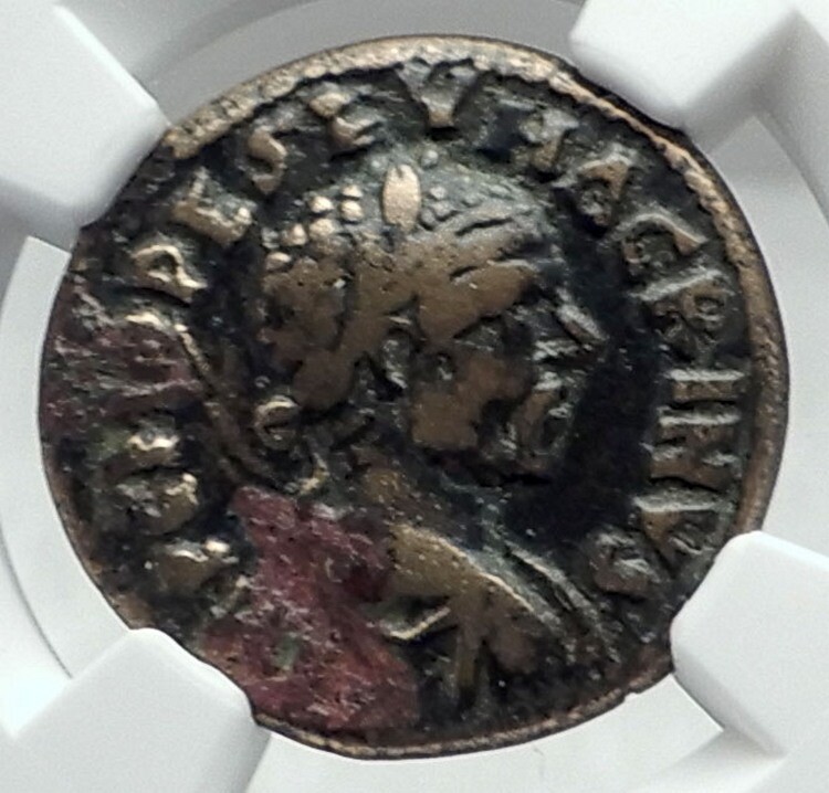MACRINUS 217AD Parium MYSIA Authentic Ancient Roman Coin CAPRICORN NGC ...