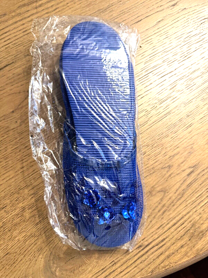Women's Chinese Mesh Slippers Royal Blue Size 5 | eBay
