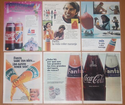 FANTA 6x Original 1970s/90s Spain Adverts ADS Coke Coca-Cola ...