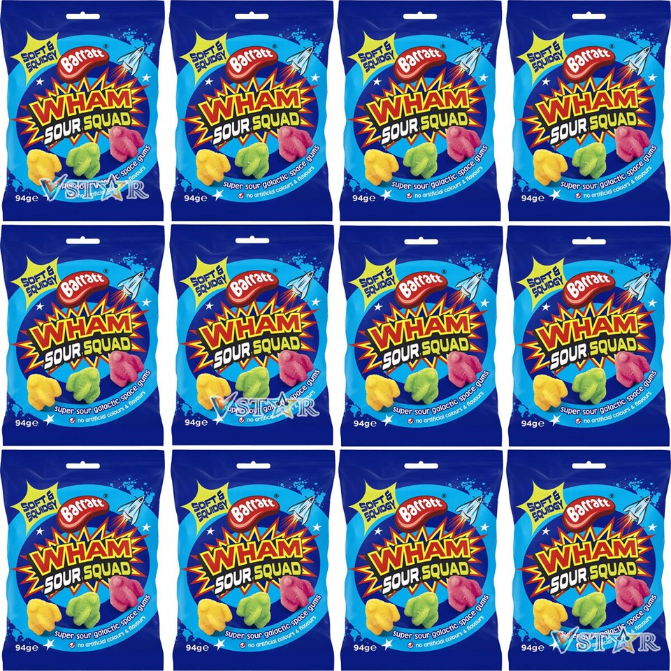 Barratt Wham Sour Squad Fruit Flavour Jelly Sweets Bag 94g | eBay
