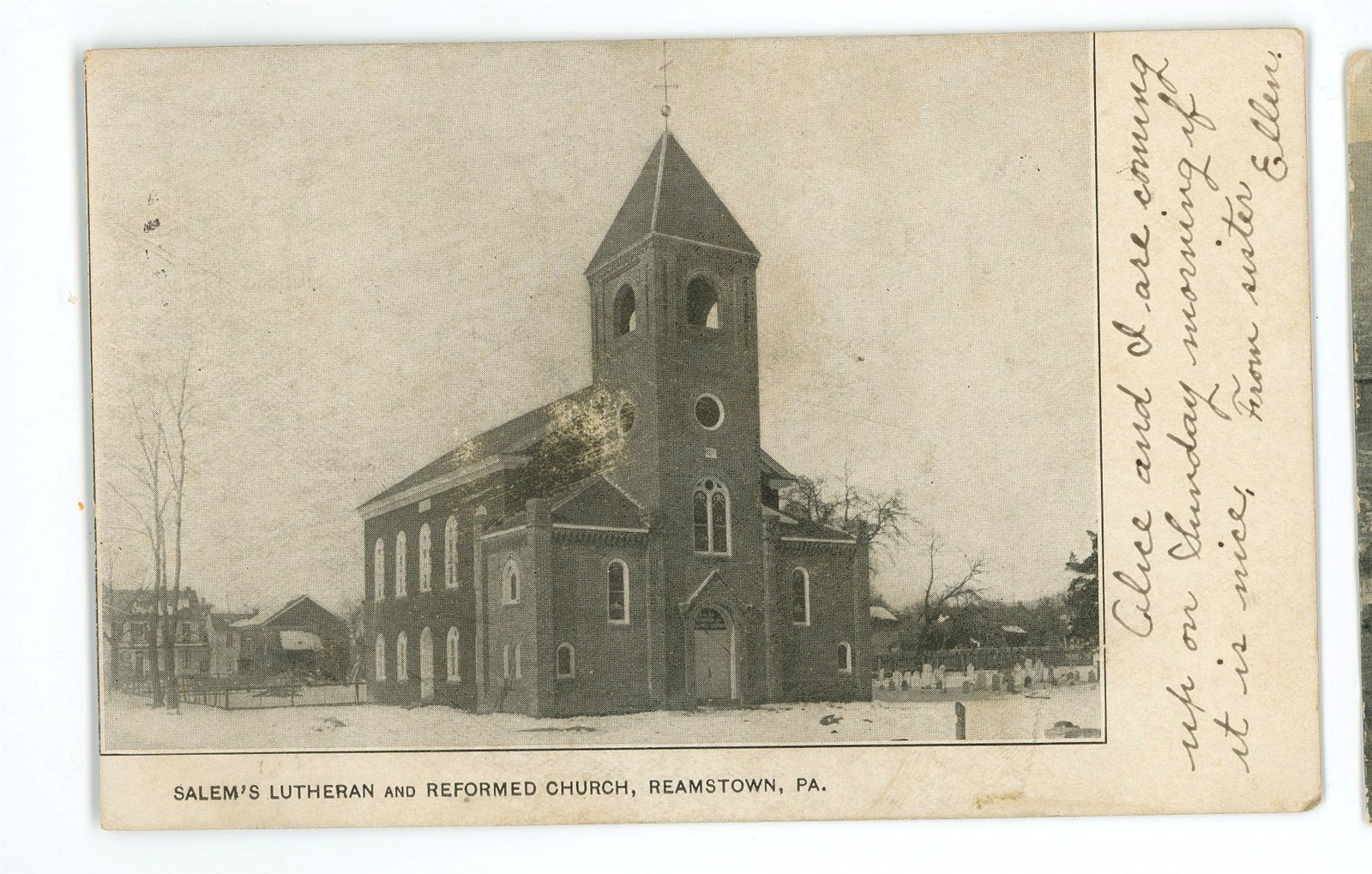Salem Lutheran Reformed Church REAMSTOWN PA Vintage Postcard 2 | eBay
