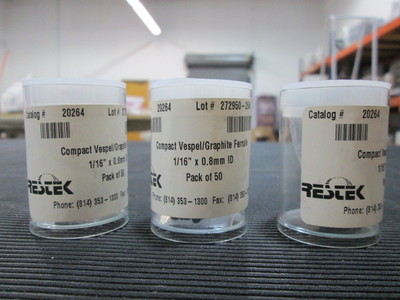 Restek - Compact Graphite / Vespel Ferrules, Part# 20264, Agilent GC ...