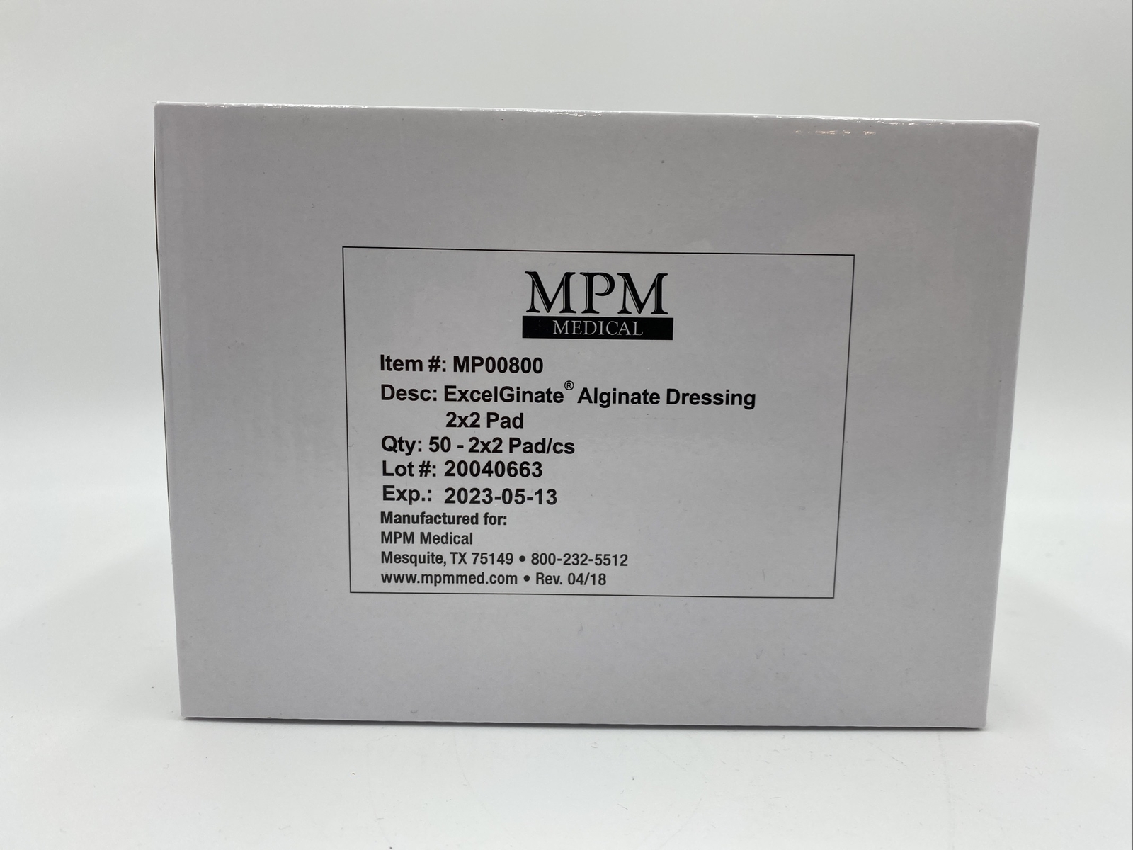 MPM Medical ExcelGinate Calcium Alginate Sealed Box of 50-2"x2 ...