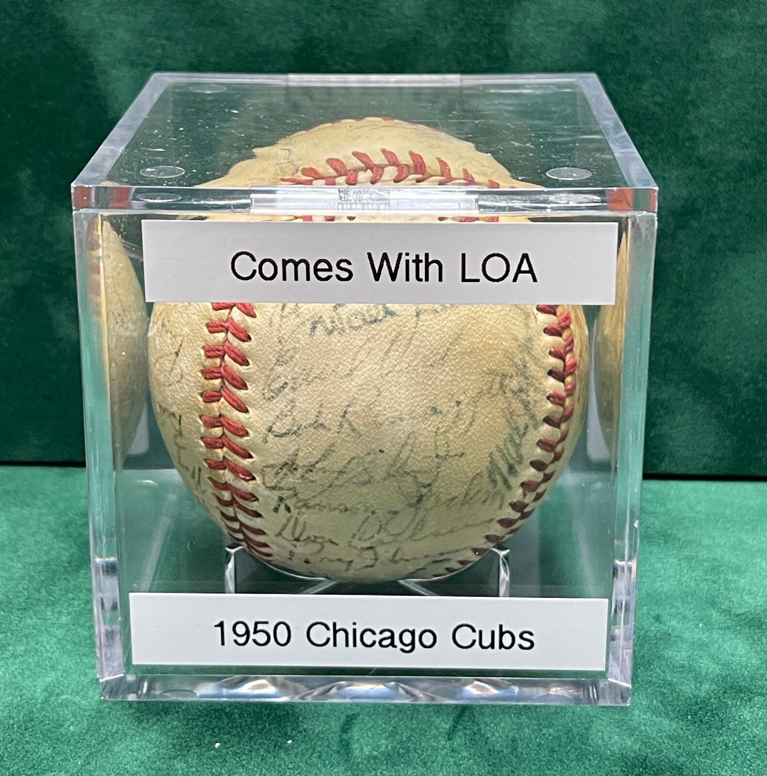 1950 Chicago Cubs Autographed Team Ball - Letter of Authentication | eBay