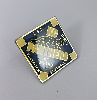 Vintage KC Metro Panthers Girls ASA Fastpitch Softball Enamel Sports ...