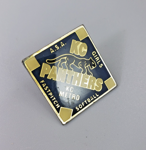 Vintage KC Metro Panthers Girls ASA Fastpitch Softball Enamel Sports ...