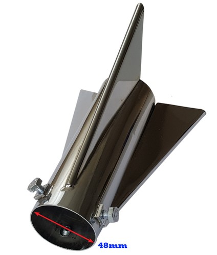 Vintage Universal Enfield Exhaust Silencer ROCKET Tail end Cap 48mm Dia ...