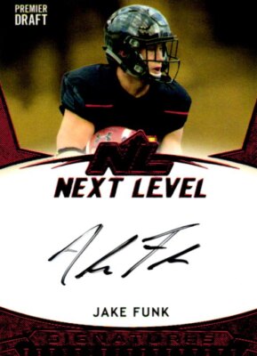 2021 SAGE Premier Draft #21NL-JF2 Jake Funk Next Level Signatures Red ...