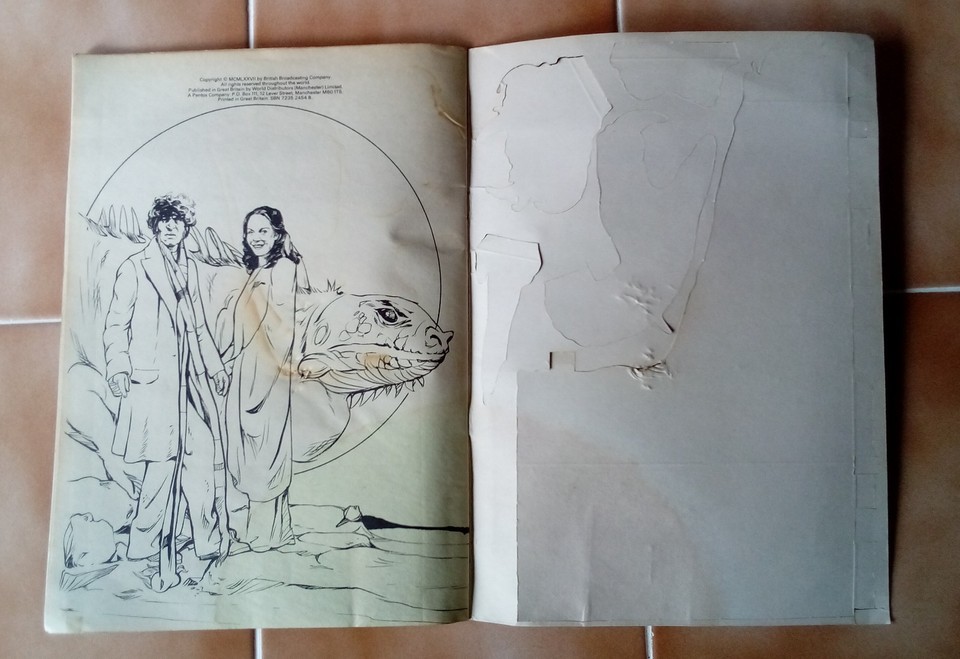 Doctor Who Press-Out Book Tom Baker 4th Dr & Romana 1977 World ...