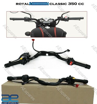 Fits For Royal Enfield Handlebar Assembly For Classic 350 Stealth Black ...