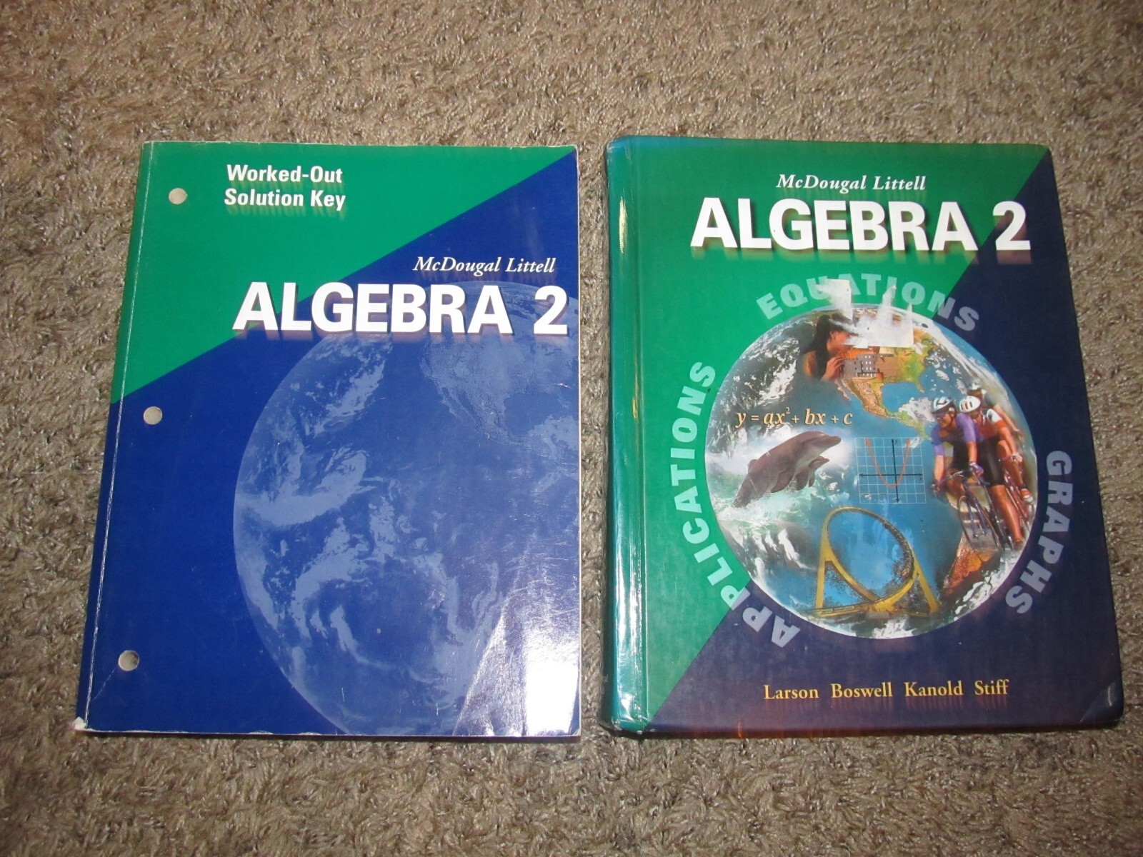 McDougal Littell ALGEBRA 2 Larson Student Textbook and Worked Out ...