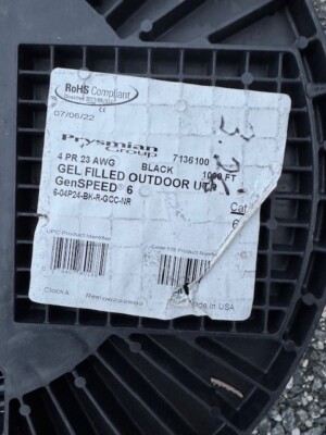 Prysmian CAT6 23AWG UTP 1000ft Cable (6-04P24-BK-R-GCC-NR) | eBay