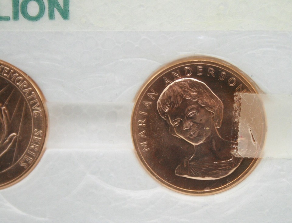 1980 1/2 oz MARIAN ANDERSON AMERICAN ARTS GOLD MEDALLION 3 COINS SET 1/ ...