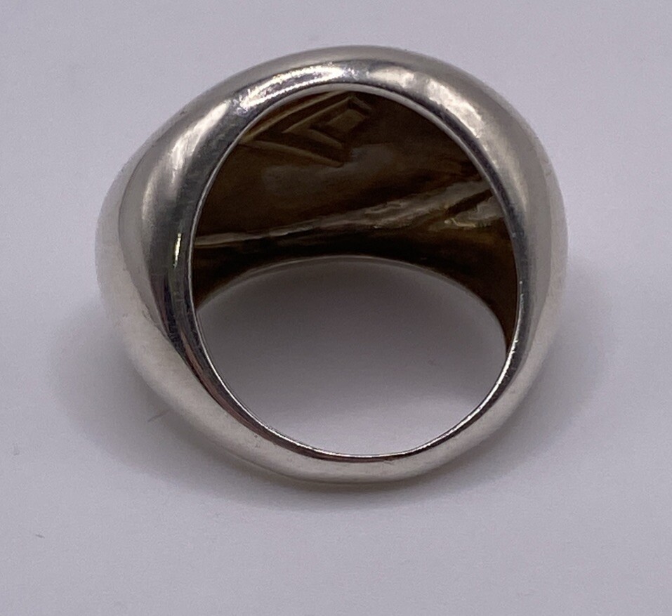Silpada Sterling Silver Wood Grain Textured Bronze Timber Ring Sz 7 4 ...