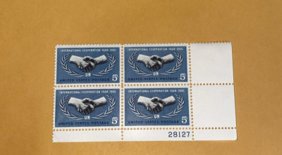 Scott # 1266 US UN Cooperation Year 4 Plate Block M/NH | eBay