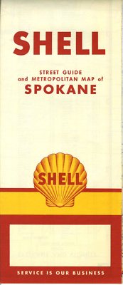 1956 Shell Road Map: Spokane NOS | eBay