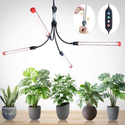 LED Grow Lights for Indoor Plants, All-in-One Hanging Full Spectrum 36 ...