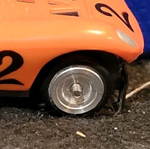 T-jet Cheetah #2 HO Slot Car Aluminum Rims Solid Rivet Chassis Tested ...