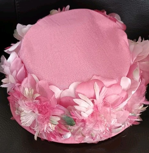 VINTAGE Pink Floral Pillbox Style Beautiful Dress Hat | eBay
