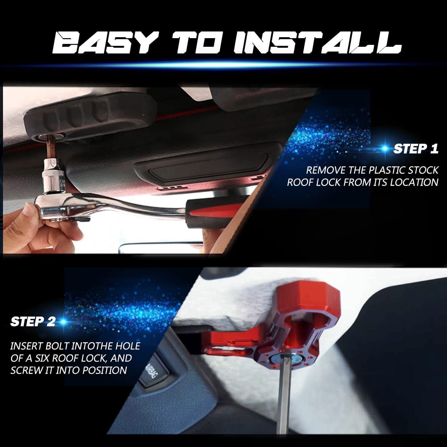 4pcs Red L-Shaped Latch Hardtop Roof Removal for Jeep Wrangler JL 2018 ...