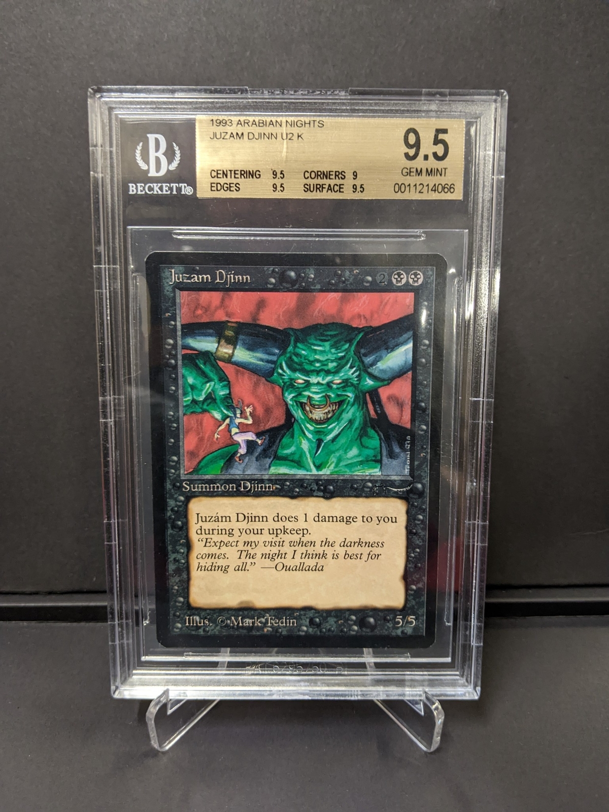 MTG: Juzam Djinn [BGS 9.5 Arabian Nights Magic the Gathering Gem Graded ...