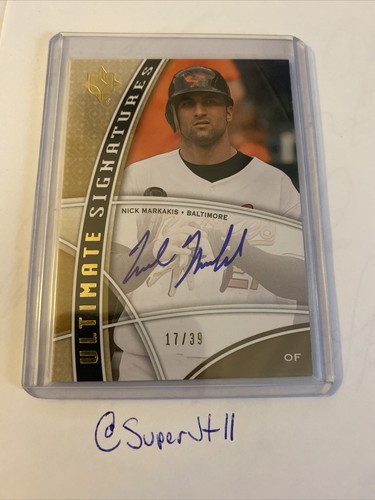 2009 Nick Markakis Ultimate Signatures Autograph 17/39 On Card Auto ...