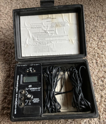 CHECK-IT ELECTRONICS MODEL 613 SUPERHEAT PYROMETER W/ CASE, CABLE ...