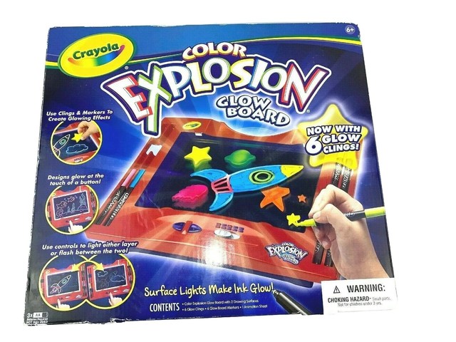 Crayola Color Explosion Glow Board 6 Markers Working for sale online | eBay