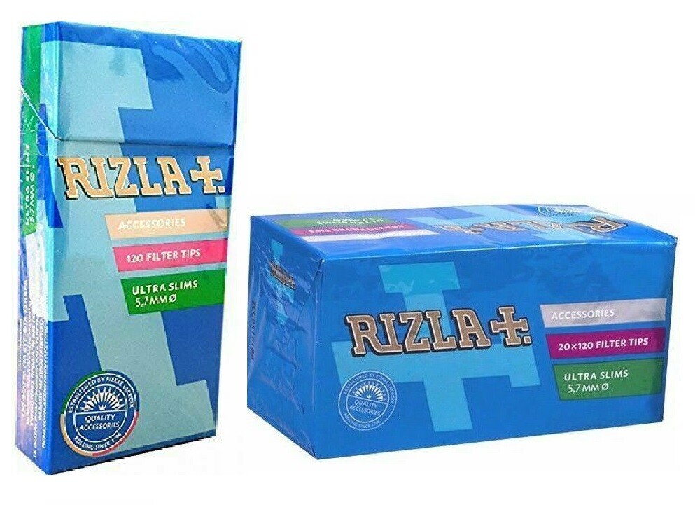 RIZLA FILTER TIPS EXTRA SLIM FILTERS 5-20 PACKS 5.7MM Cigarette Rolling ...