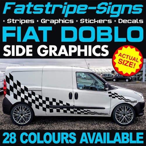 to fit FIAT DOBLO CARGO GRAPHICS STICKERS STRIPES DECALS VAN RACE VAN ...