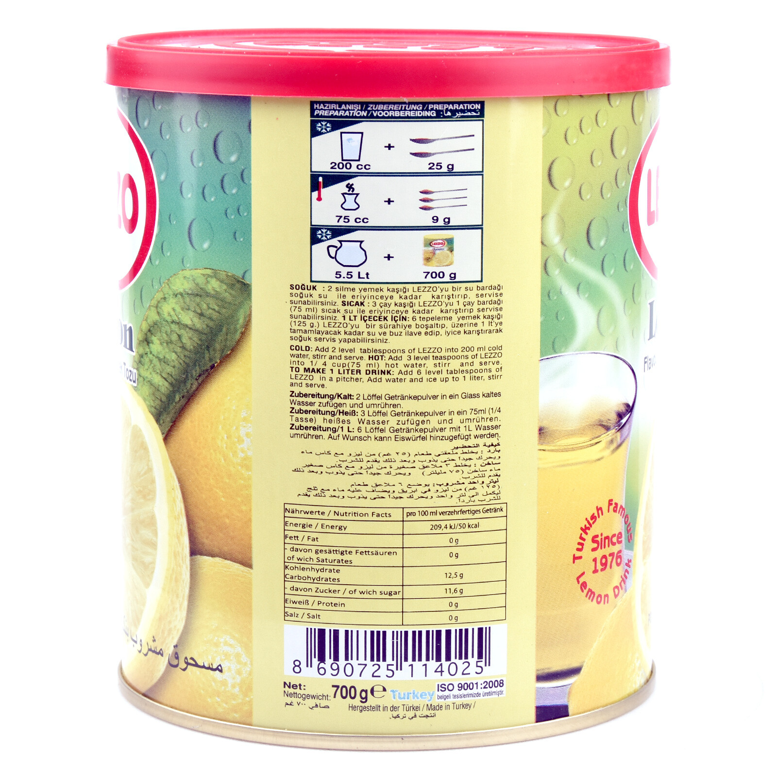 Lezzo Apple Lemon Orange Tea Drink Granulated Instant Turkish Tea 700gr ...