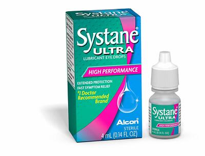 Systane Ultra Lubricant Eye Drops, High Performance 0.33 fl oz Liquid ...