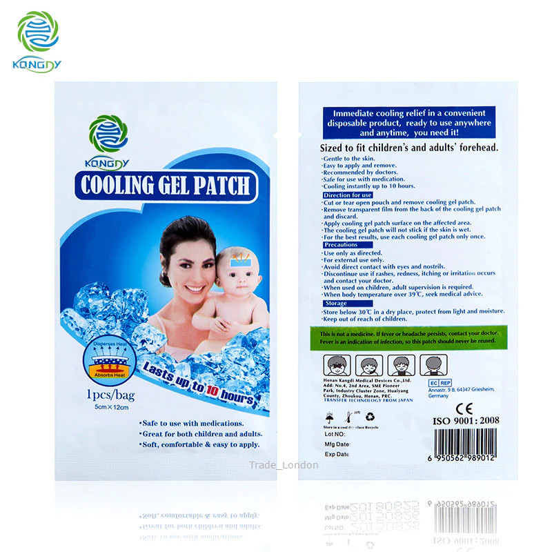 Cooling Gel Patch Fever Child Physical Adult Menthol Baby Pads Relief ...