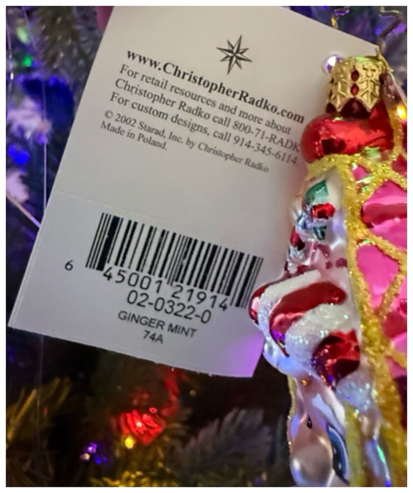 Christopher Radko - Ginger Mint Ornament - NWT! | eBay