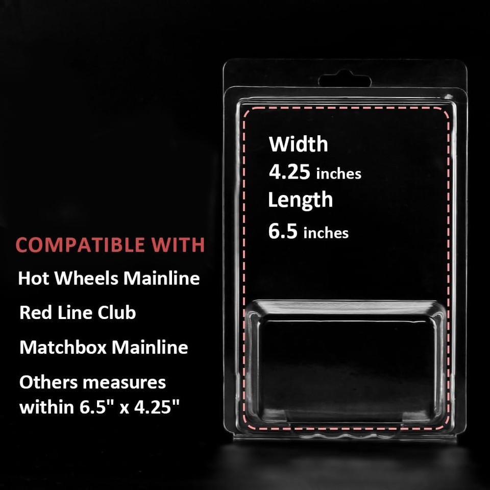 20 Pack Clear Protector Cases for Model Cars, Clamshell Display Holder ...