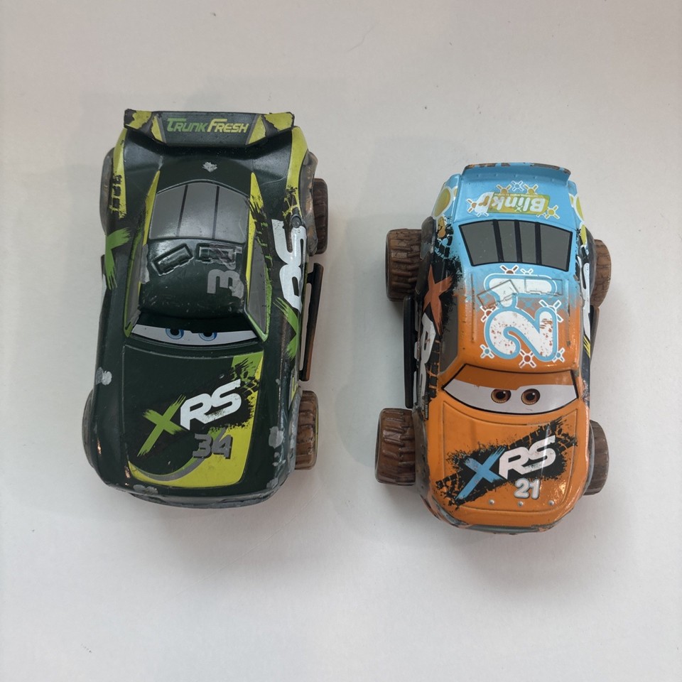 Mattel Disney Pixar Cars Set Mud Racing XRS Xtreme 34 21 Lot Pull Back ...