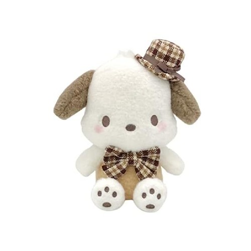 Fluffy Mocha Check POCHACCO Size S Plush Doll Stuffed Toy SANRIO 186492 ...