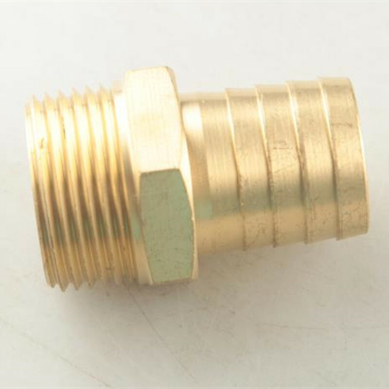 Straight Brass Hose Fitting 1" inch Male Barbs To 1" inch NPT Thread ...