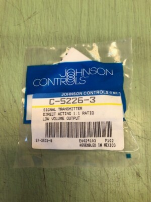 JOHNSON CONTROLS C-5226-3 Pneumatic Signal Transmitter | eBay