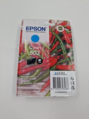 Original Epson 503 Cyan Ink Cartridge (C13T09Q24010) | eBay UK