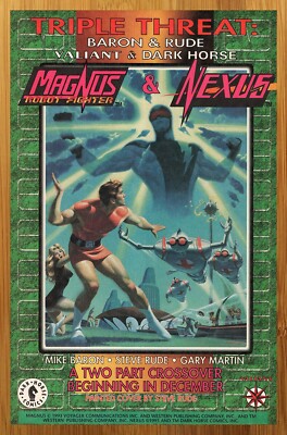 1993 Dark Horse Magnus Robot Fighter & Nexus Print Ad/Poster Steve Rude ...