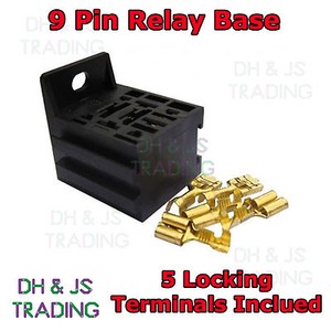 Relay Base 9 PIN Automotive Suits 4 5 & 9 Pin Relays 12V 24V + 5 ...