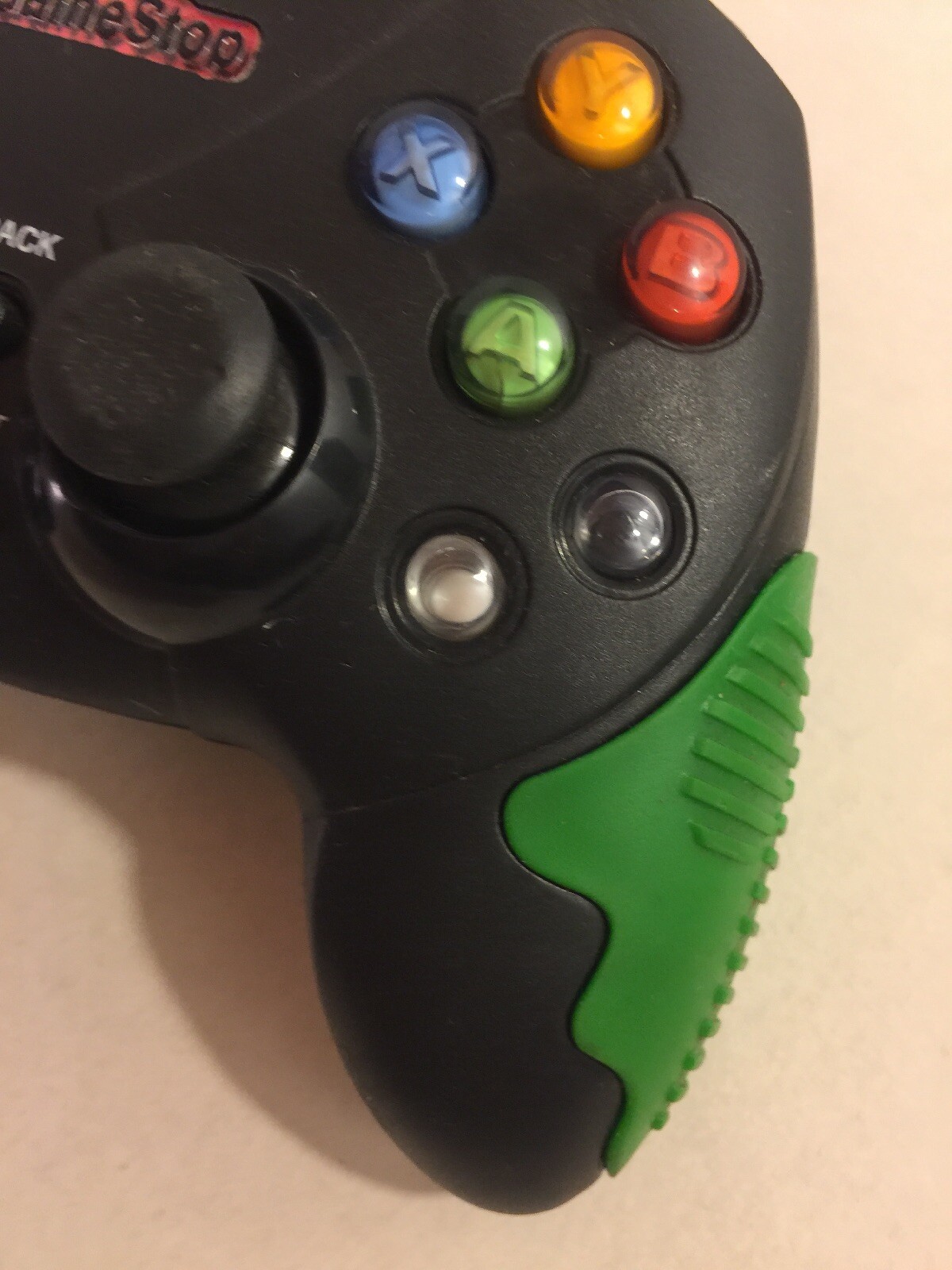 Gamestop Corded Wired Controller for Original XBOX BB-192 Black/Green ...