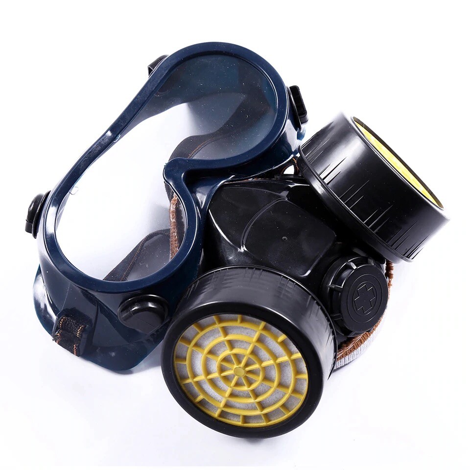 Emergency Survival Safety Respiratory Gas Mask Goggles &2 Dual ...