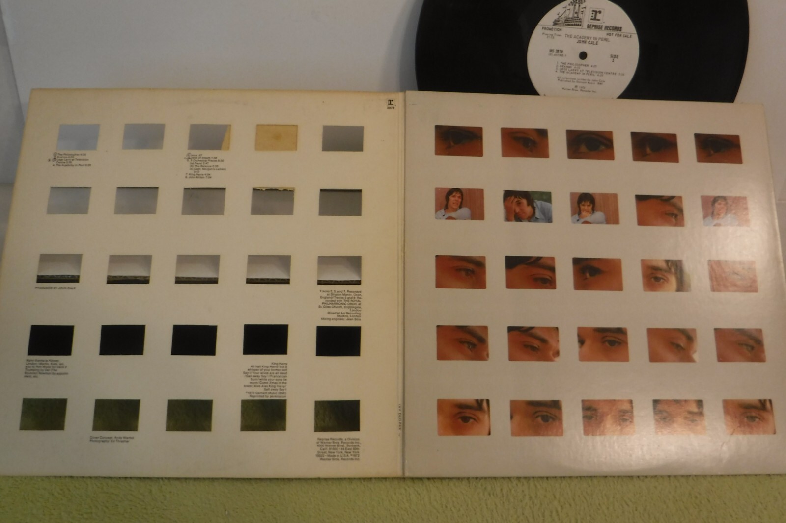 John Cale, The Academy in Peril, 1972 Reprise MS 2079 Promo Andy Warhol ...