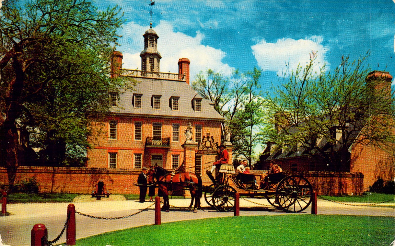 The Governors Palace Williamsburg Pennsylvania, 1957 VTG Postcard M12 ...