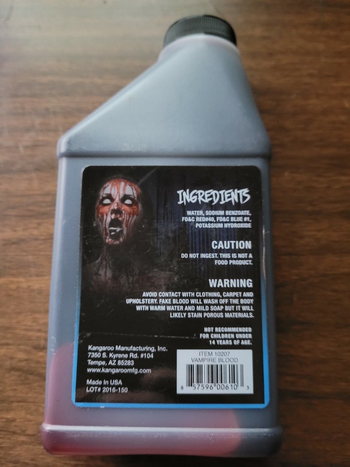Kangaroo Vampire Blood (2 pack) 32oz total. Looks real! FREE shipping ...