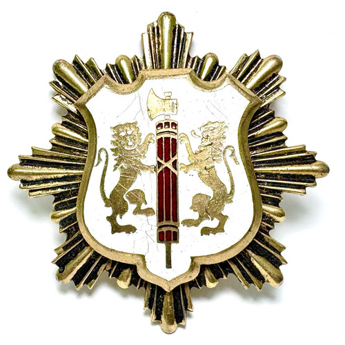Vintage 1930s Heraldic SHIELD - COAT OF ARMS BROOCH Pin Starburst White ...