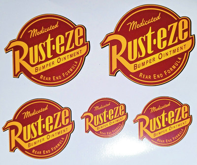 5 RUST-EZE Waterproof Vinyl Stickers RUSTEZE 4,5,6,7,8cm | eBay UK