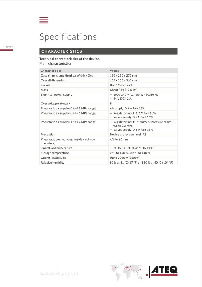 ATEQ D620 | E388-0190 HIGH SPEED FLOW TESTER/LEAK DETECTOR | eBay